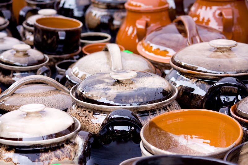 Pottery market stock image. Image of jars, ceramics, crete - 13510221