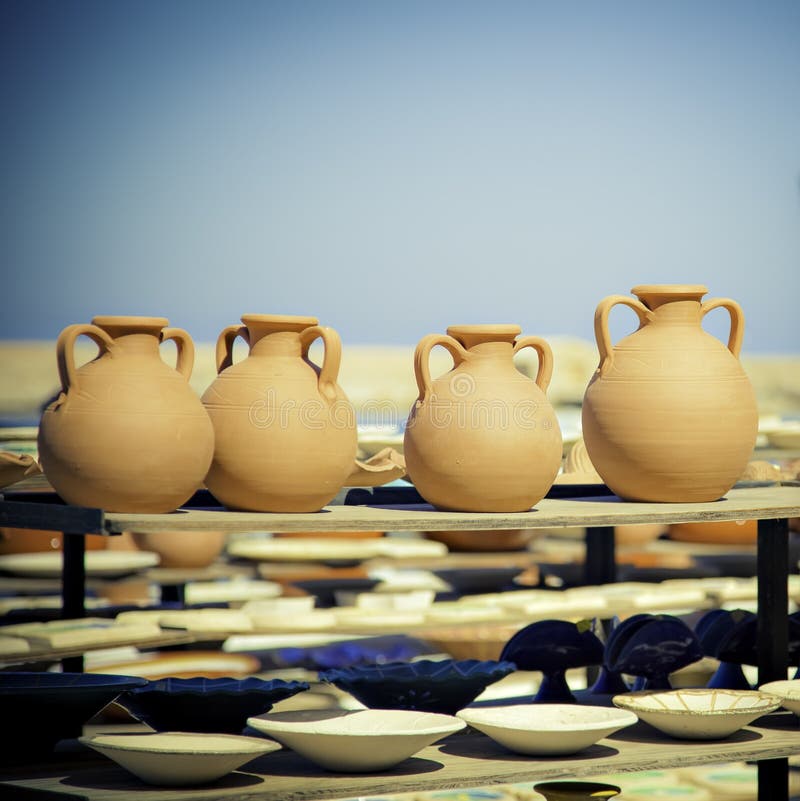 Pottery market stock photo. Image of culture, chania - 31777942