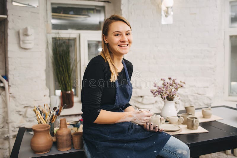 Pottery Master in the Potter Class Stock Image - Image of handmade ...