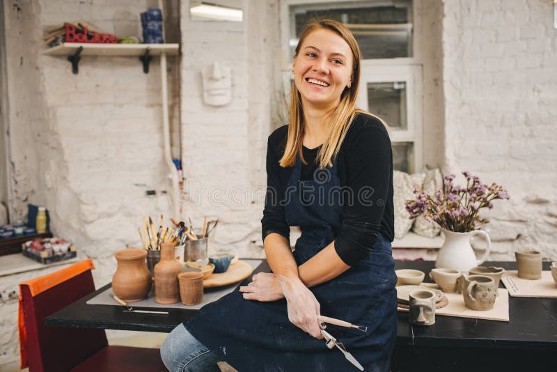 Pottery Master in the Potter Class Stock Image - Image of manufacture ...