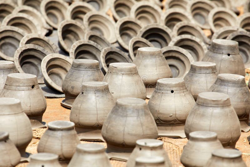 Pottery in Nepal, pottery stock photo. Image of drying - 101285472