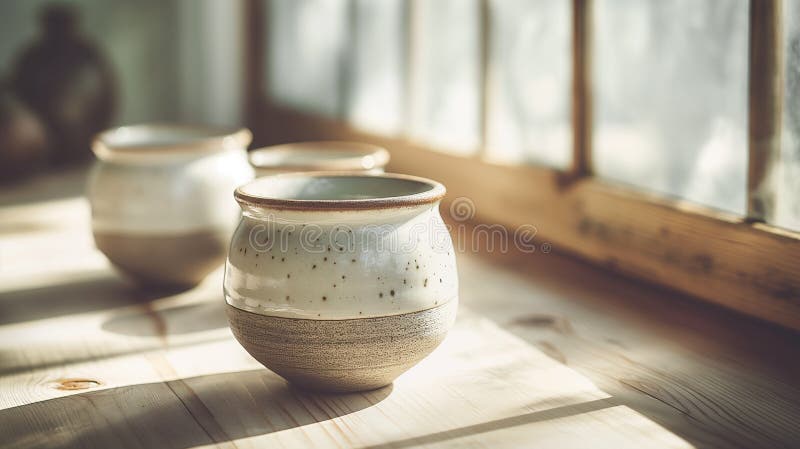 Pottery Photography - White and Beige Colors - AI Generated Digital Art ...