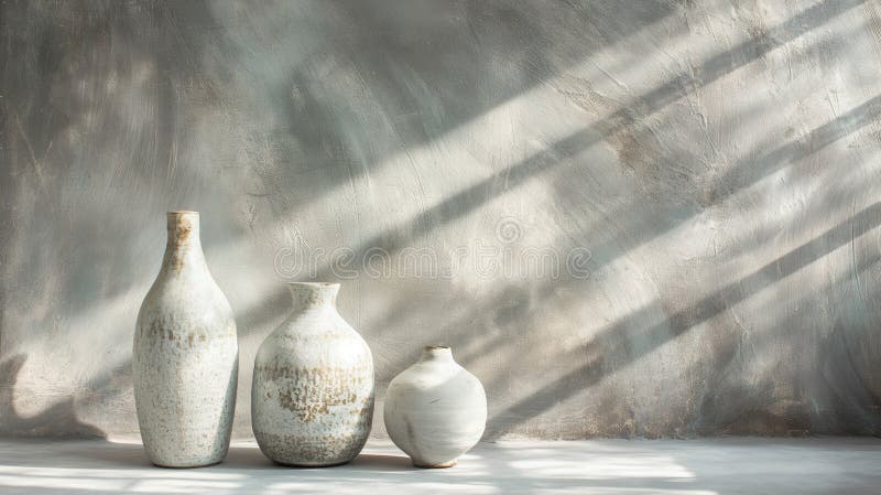 Pottery Photography - White and Beige Colors - AI Generated Digital Art ...