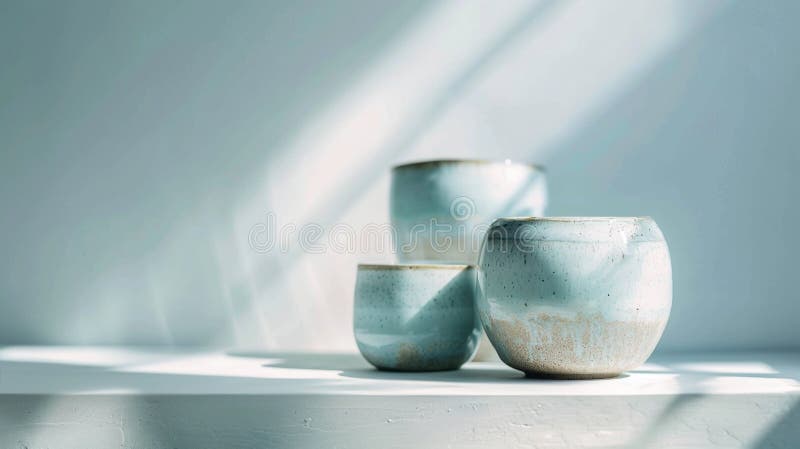 Pottery Photography - White and Blue Colors - AI Generated Digital Art ...