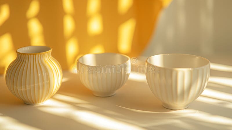 Pottery Photography - White and Yellow Colors - AI Generated Digital ...