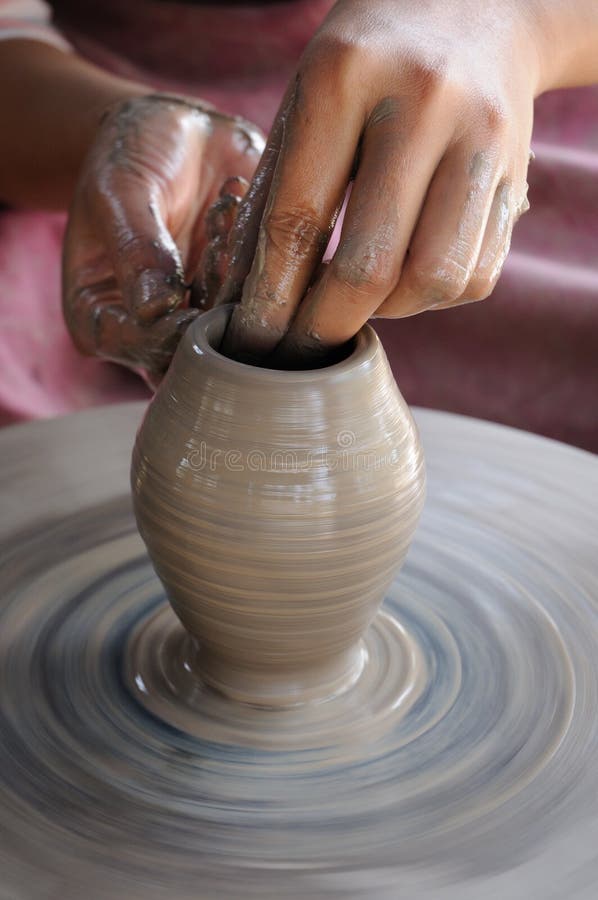Pottery. stock photo. Image of mold, potter, kneading - 45809674