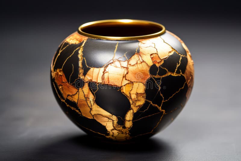 Pottery Repaired with the Kintsugi Art Form Using Lacquer and Gold ...