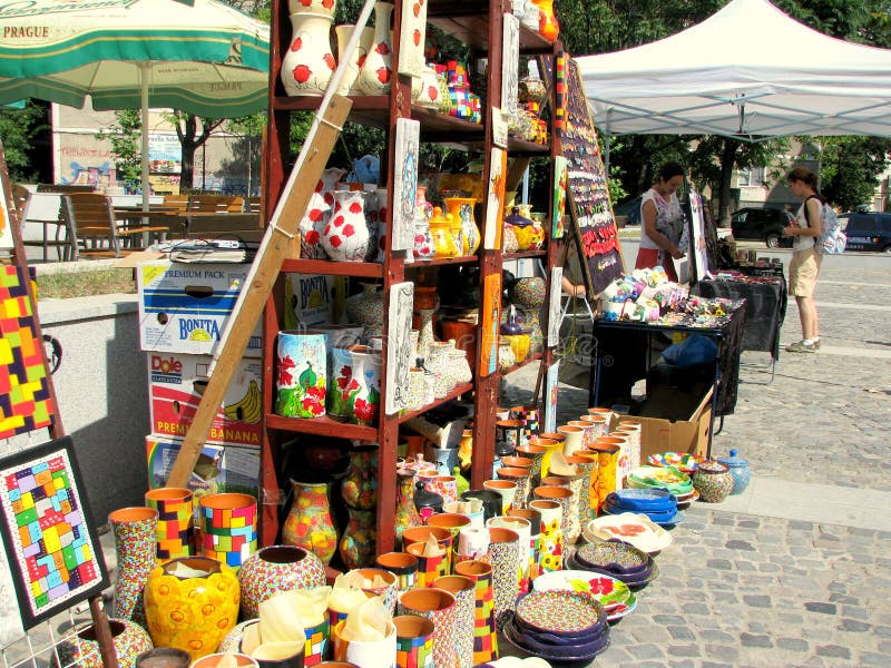 Pottery for sale editorial image. Image of arrangement - 43463770