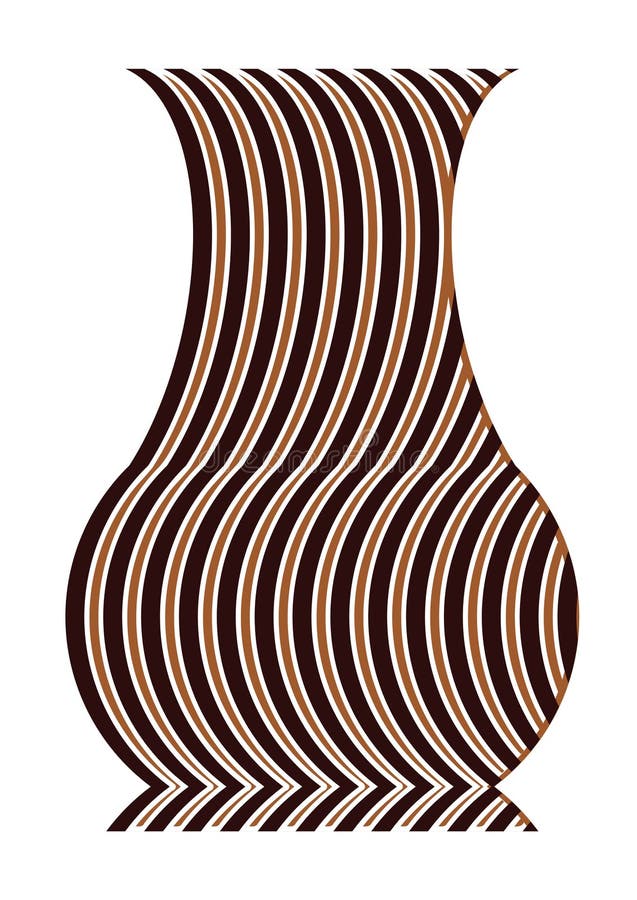Pottery Shape, Curve Strips, Flower Vase Vector Graphic Design in ...