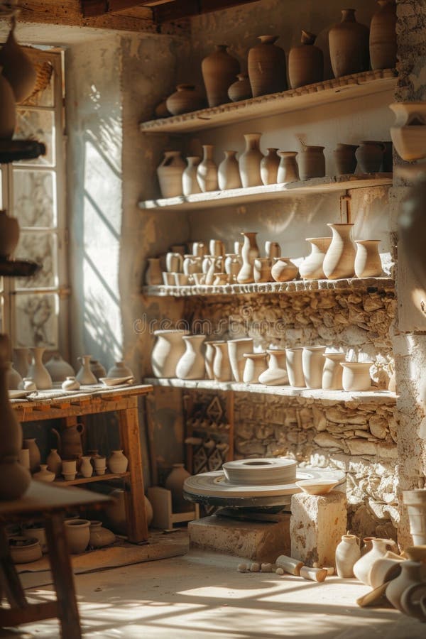 Pottery Storage Room stock photo. Image of goods, pottery - 374930274