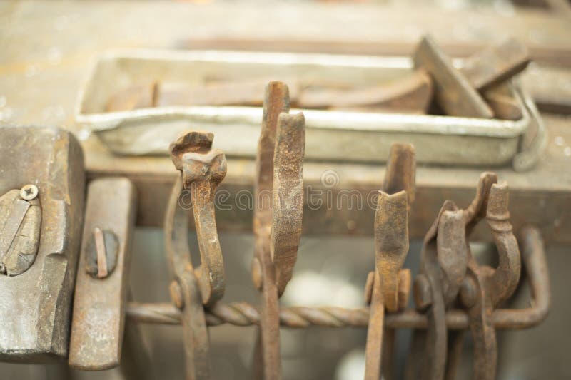 Pottery Tools. Metal Forging Stock Image - Image of work, metal: 351601939