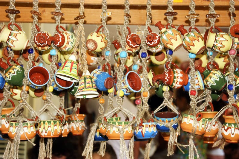 Pottery stock photo. Image of hanging, round, craft, vases - 31923246