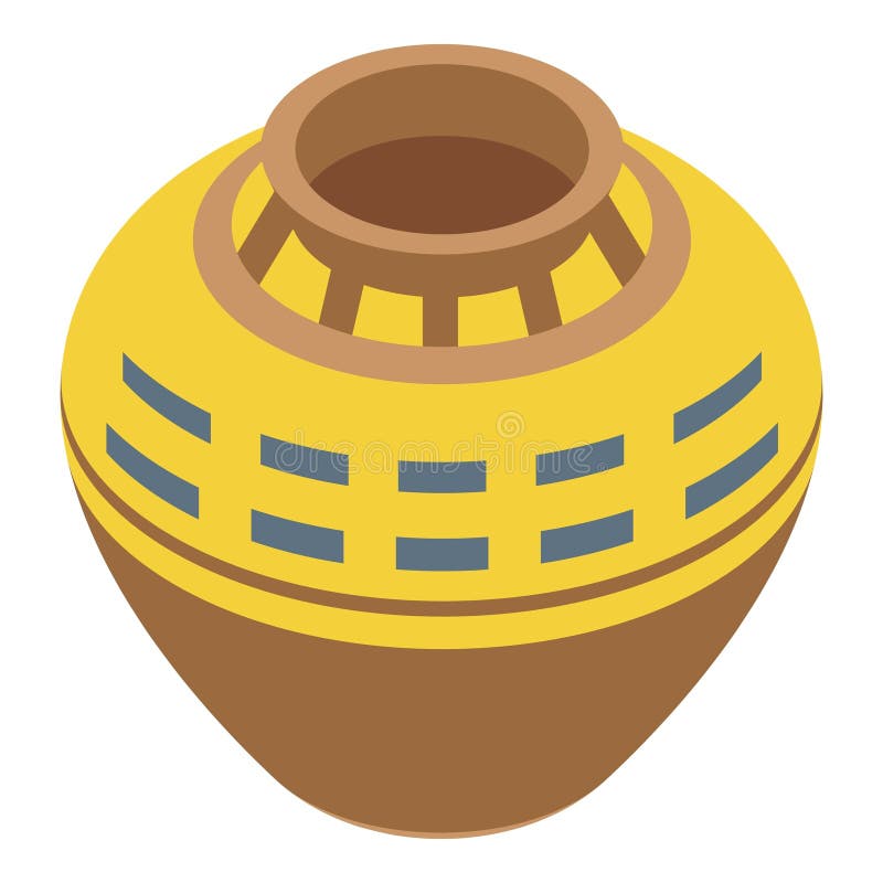 Pottery Vase Icon Isometric Vector. Rome Greek Stock Vector ...