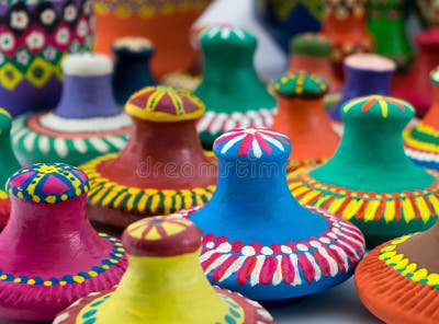 Pottery vessels top covers stock image. Image of culture - 64086621