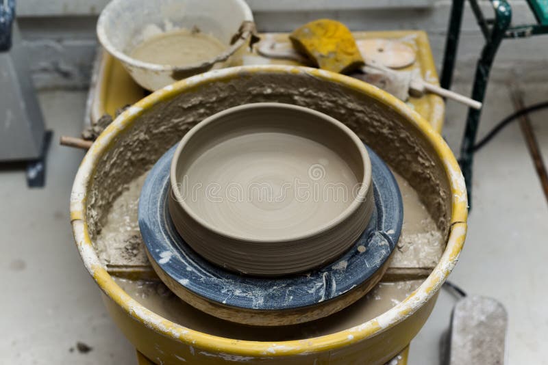 Pottery Wheel with Ceramics Tools for Making Art and Craft Objects from ...