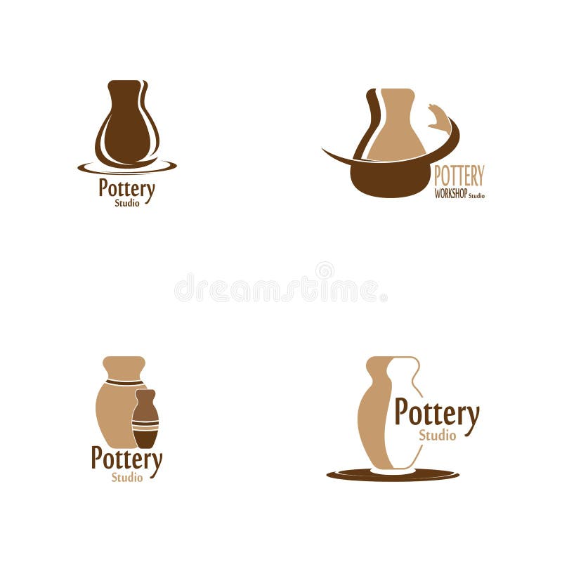 Pottery Workshop Studio Logo Vector Template Stock Vector ...