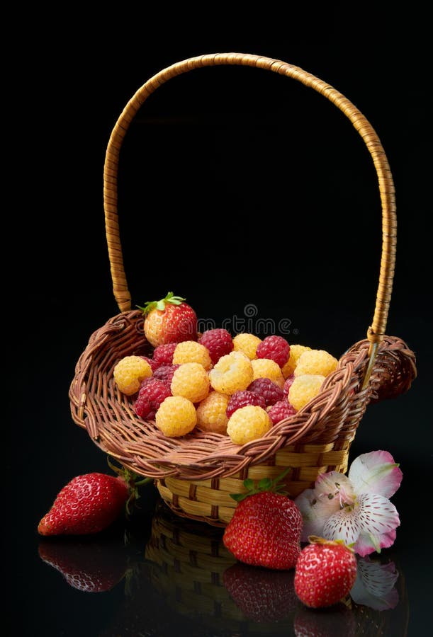 Pottle with berries stock photo. Image of macro, black - 21460540