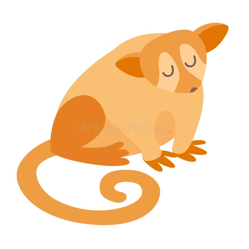 Potto Plan Tecknad Filmvektorillustration Vektor Illustrationer ...