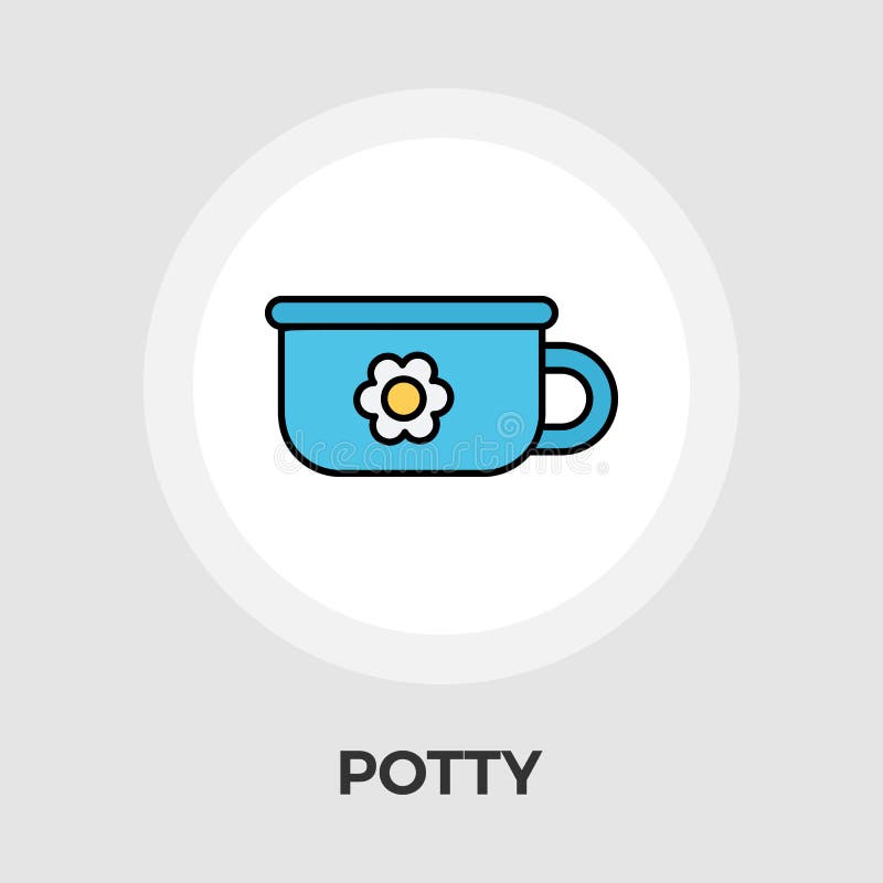 Potty vector flat icon stock vector. Illustration of household - 92002506