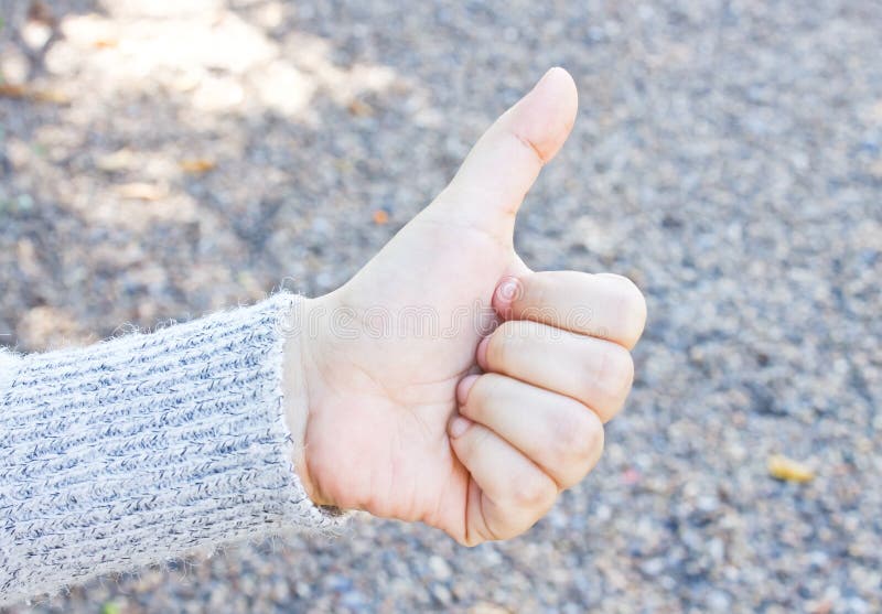 Pouce de symbole de main photo stock. Image du main, humain - 58622010