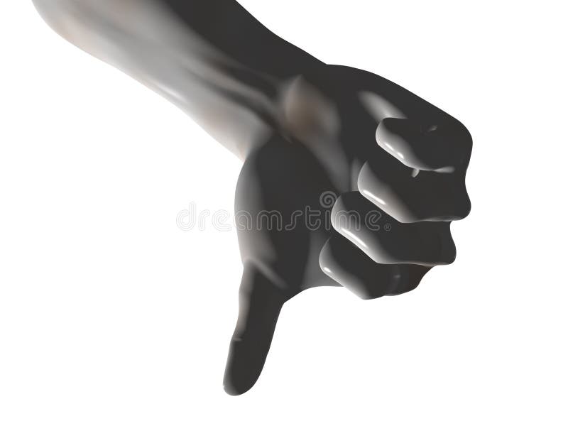 Pouce vers le bas illustration stock. Illustration du down - 8197081