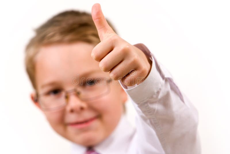 Pouce vers le haut image stock. Image du attitude, enfance - 12913163