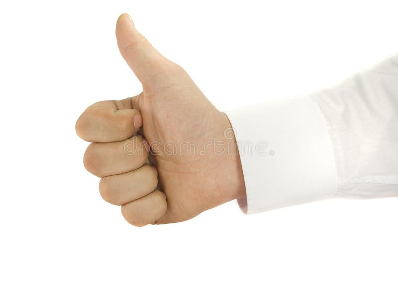 Pouce vers le haut photo stock. Image du blanc, pouce - 13731306