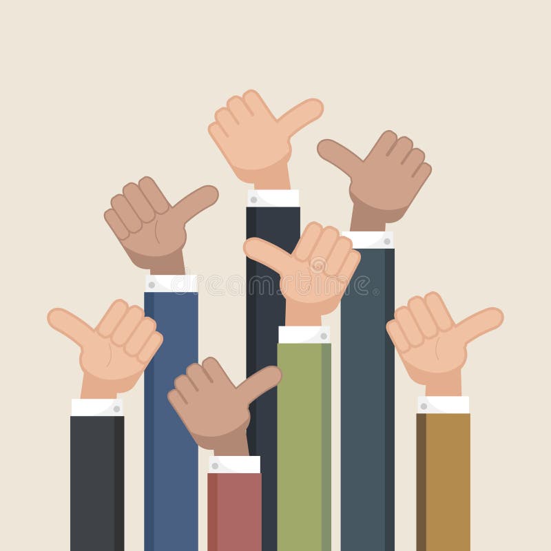 Pouce Vers Le Haut De Symbole Comme Le Symbole Illustration de Vecteur ...