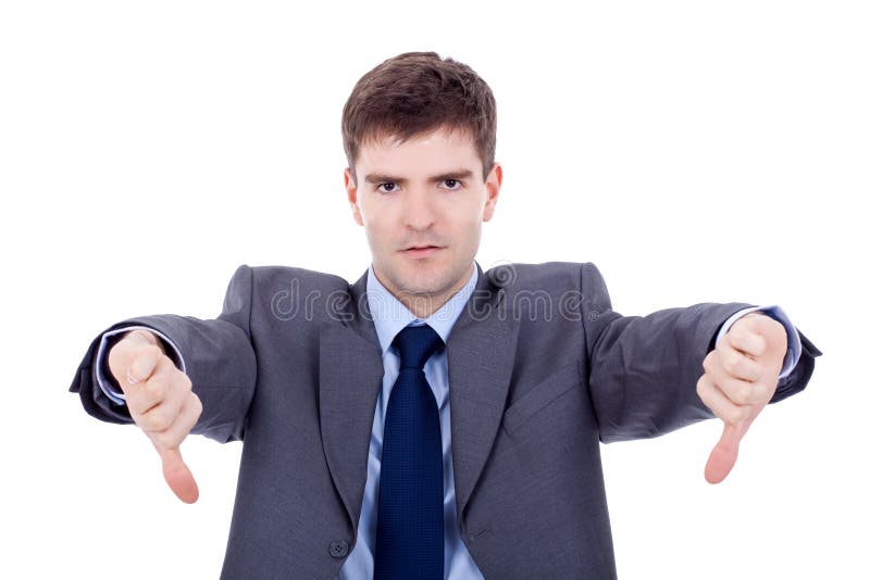 Pouces vers le bas photo stock. Image of entreprise, gris - 18593076