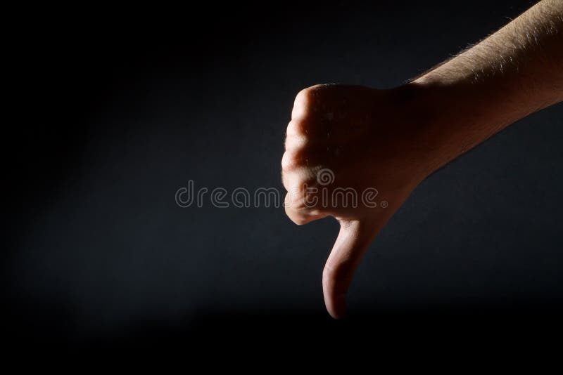 Pouces vers le bas photo stock. Image du réfutez, nié - 31258982