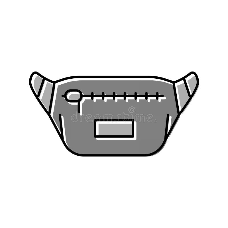 Pouch Bag Color Icon Vector Illustration Stock Vector - Illustration of ...