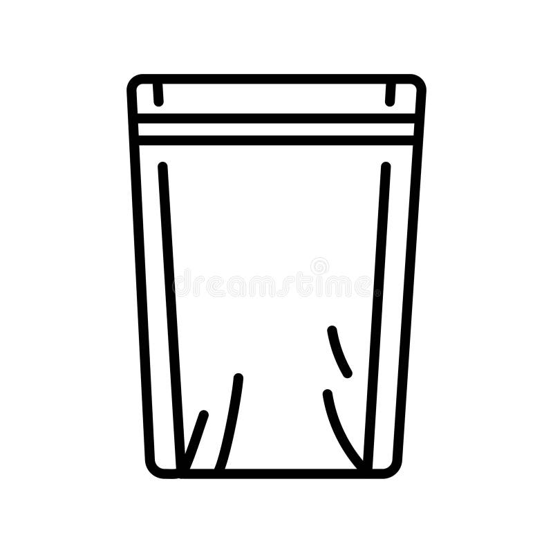 Pouch Line Icon. Vector Isolated Element Stock Vector - Illustration of ...
