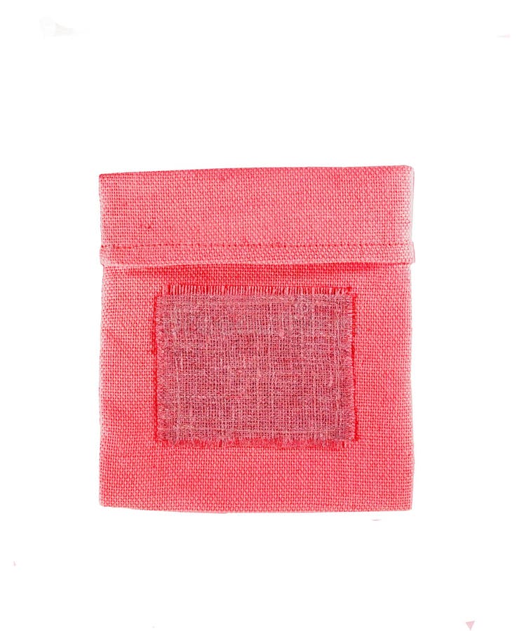 Pouch, Pack of Coarse Fabric, with a Blank Label. Bag from a Sacking ...