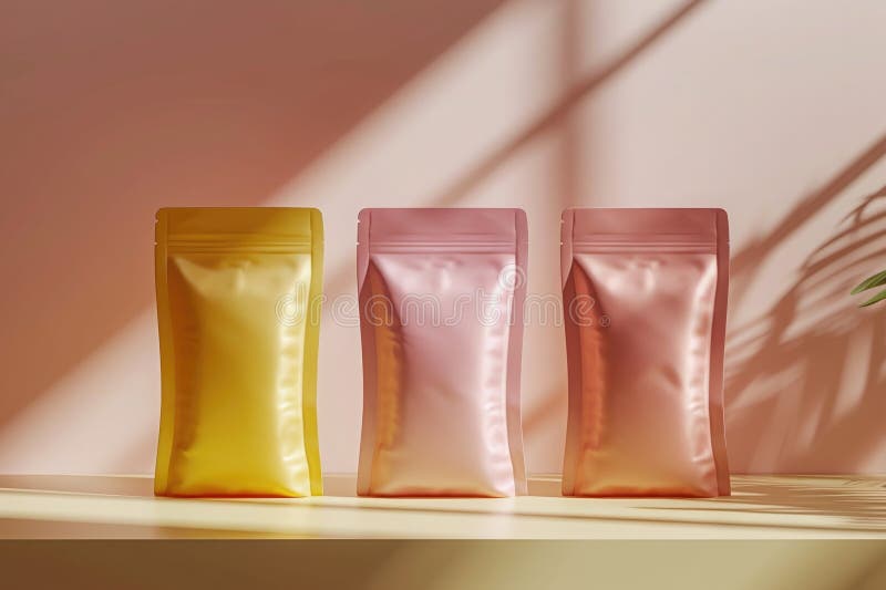 Pouch Package Doypack Mockup, Minimalistic Space Aesthetic Stock Photo ...