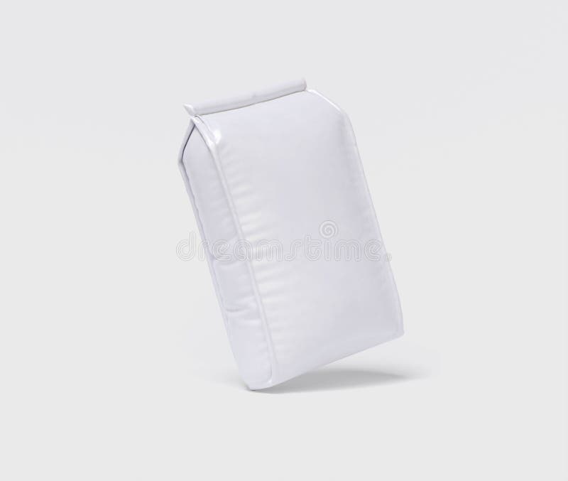 Pouch Packaging White Color and Craft Paper or Cartoon Realistic ...