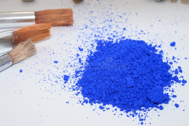 Poudre bleue image stock. Image of artiste, bleu, poudre - 11203839
