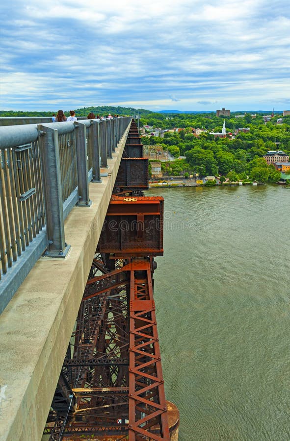 Poughkeepsie Pedestrian Bridge Stock Photo - Image of architecture ...