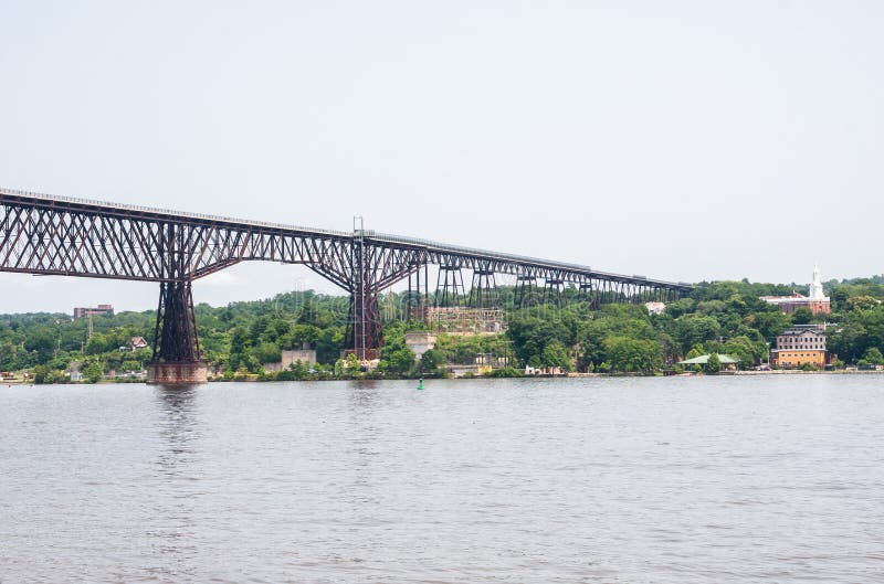 Poughkeepsie Railroad Bridge Stock Image - Image of footbridge ...