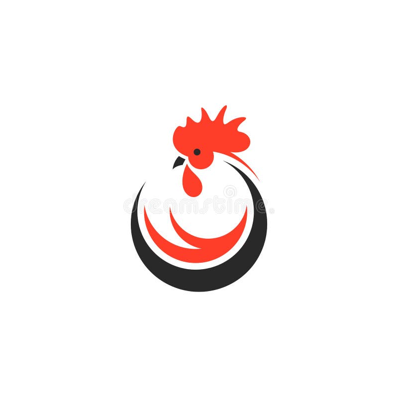 Poulet Logo illustration de vecteur. Illustration du oiseau - 164109791