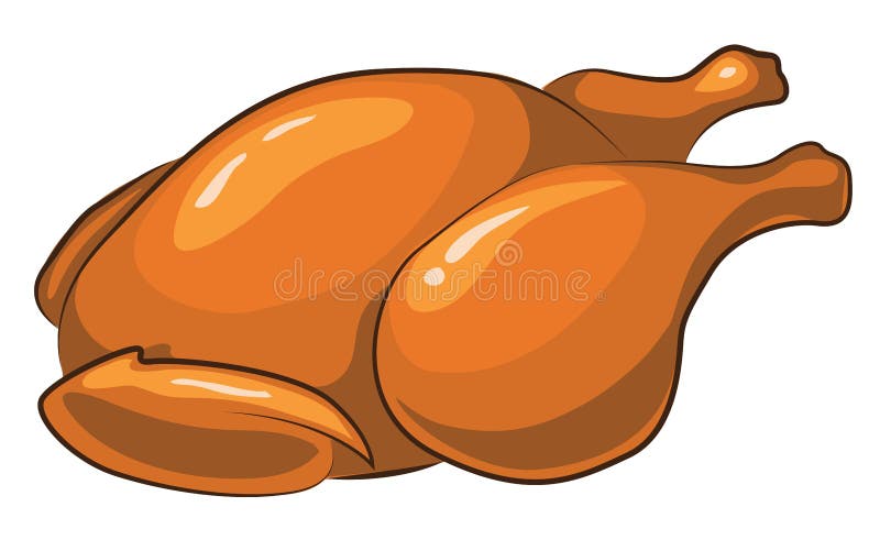 Poulet rôti illustration stock. Illustration du viande - 38241272