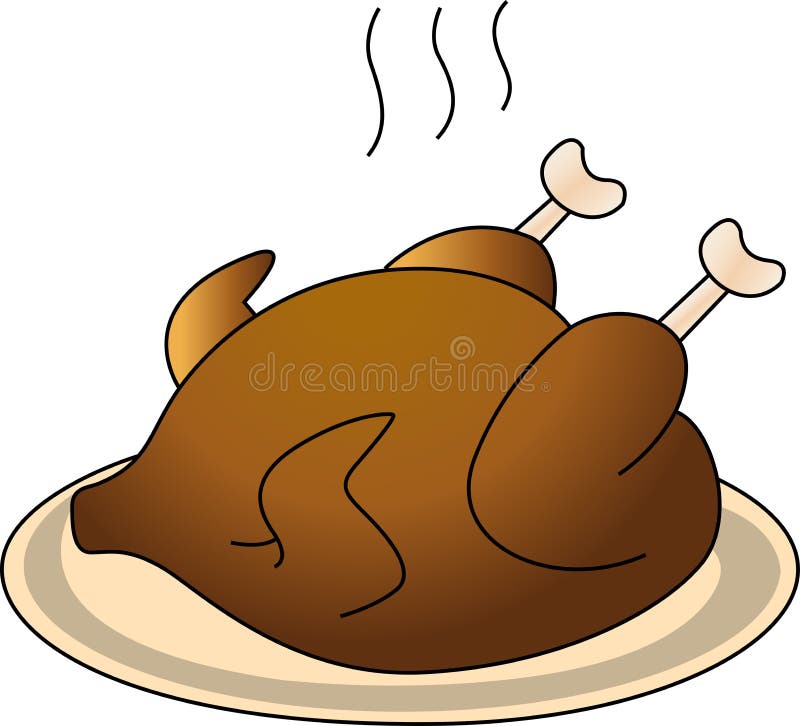 Poulet rôti illustration de vecteur. Illustration du main - 34424943
