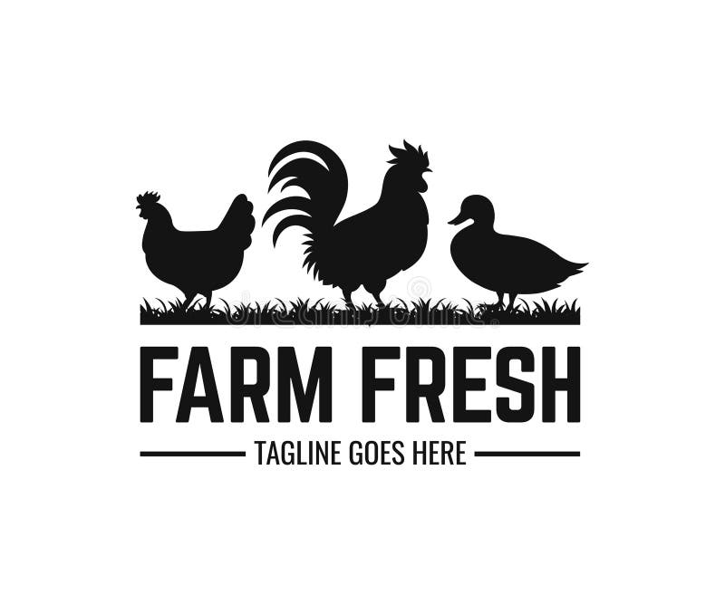Poultry Farms Logo Design Vector. Farm Logo Design Template Stock Vector - Illustration of ...