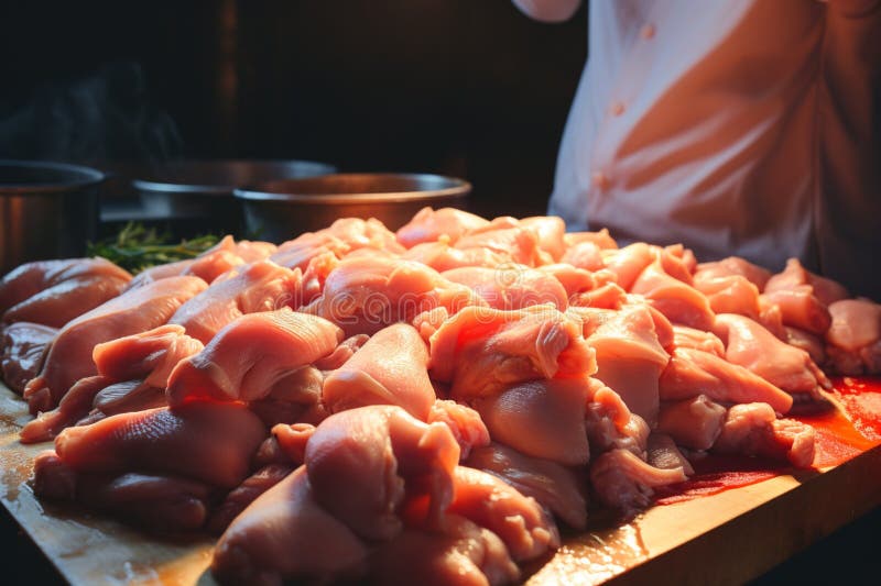 Poultry Processing Stages of Chicken Meat Production Stock Illustration ...
