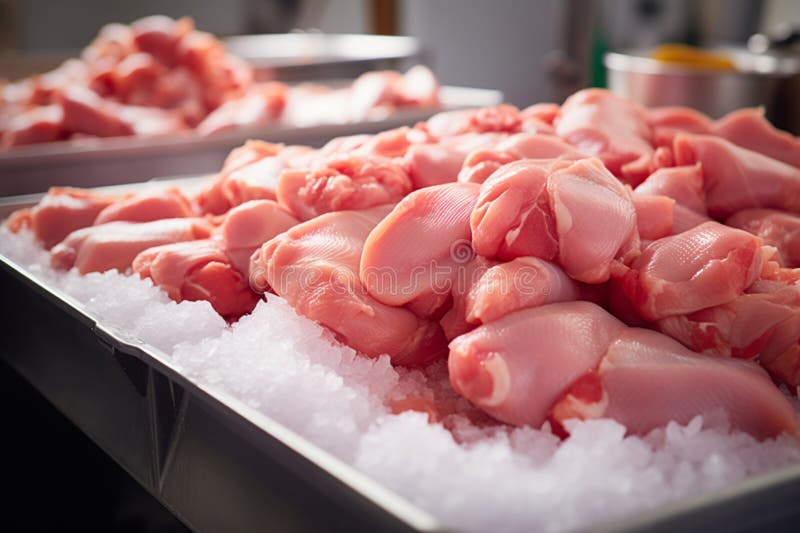 Poultry Processing Stages of Chicken Meat Production Stock Illustration ...