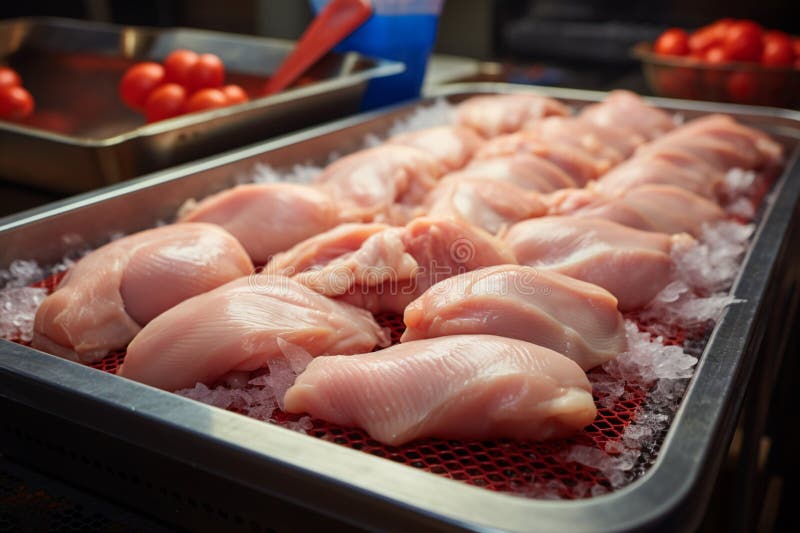 Poultry Processing Stages of Chicken Meat Production Stock Illustration ...
