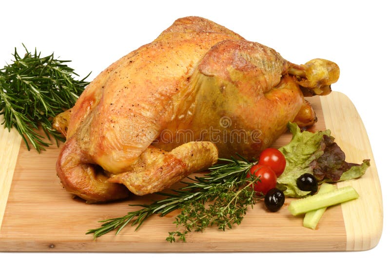 Poultry: Rustic Roast Chicken with Rosemary Stock Image - Image of ...