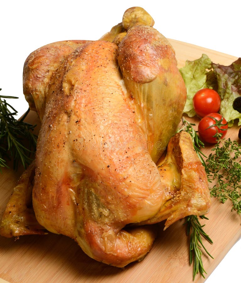 Poultry: Rustic Roast Chicken with Rosemary Stock Image - Image of ...