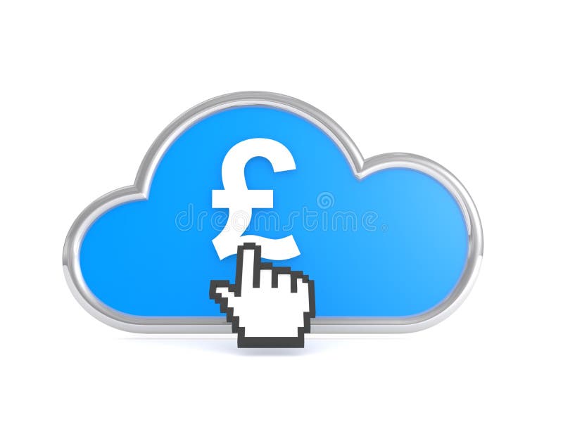 Pound cloud symbol stock illustration. Illustration of icon - 138433387