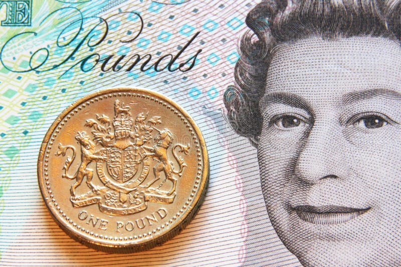 Pound, coin and banknote editorial photography. Image of cash - 57570747