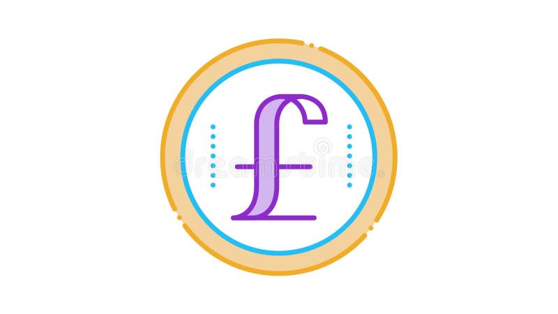Pound coin Icon Animation stock footage. Video of england - 223538892